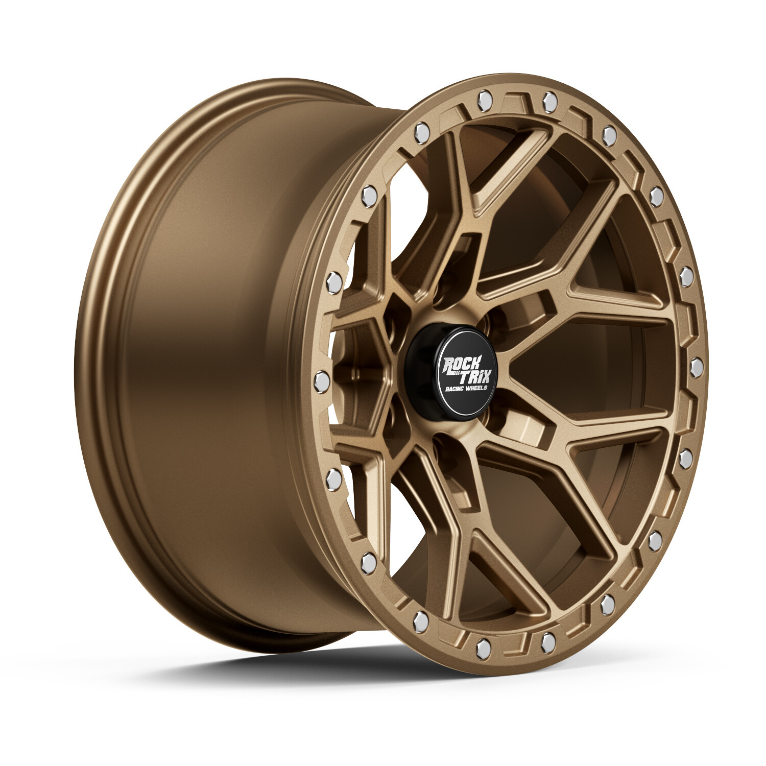 18" RockTrix RT107 18x9 Bronze Wheel 6x5.5 Rim for Select Chevy GMC ...