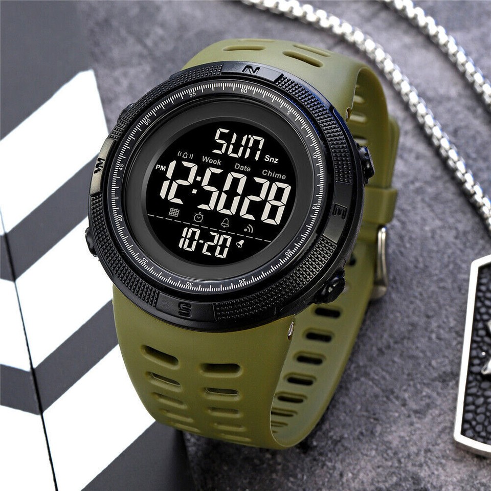 SKMEI Men Watch Outdoor Digital Sport Wristwatch Countdown LED Light ...