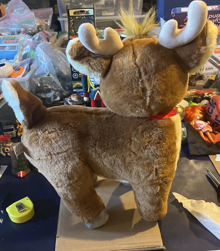 Applause Rudolph the Red Nosed Reindeer Plush Toy With Bell 215122 14 ...