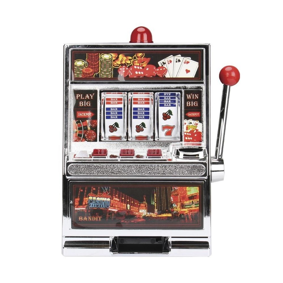 Casino Night Slot Machine Coin Savings Bank Brand New Flashing Lights ...