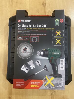Parkside 20V Cordless Hot Heat Air Gun - Bare Unit NO Battery & Charger ...