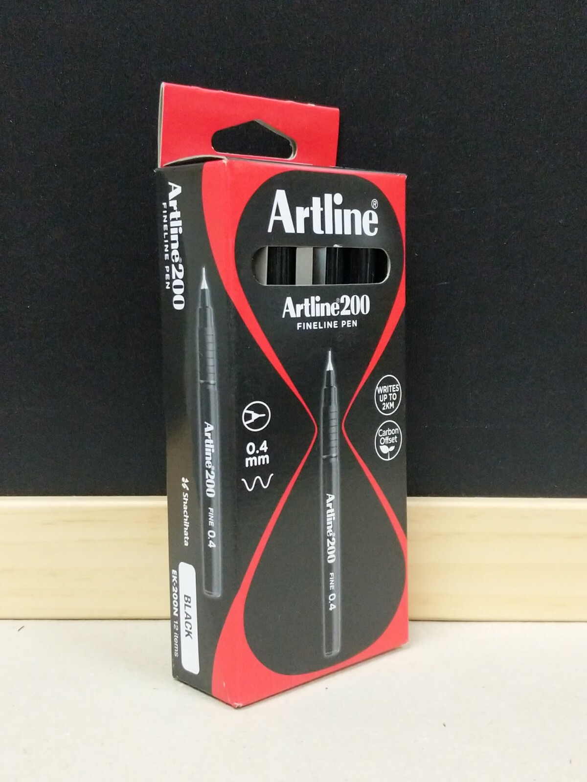 4 x Artline 200 Fineline Pen 0.4mm Fine Fiber Tip Black EK-200N | eBay ...