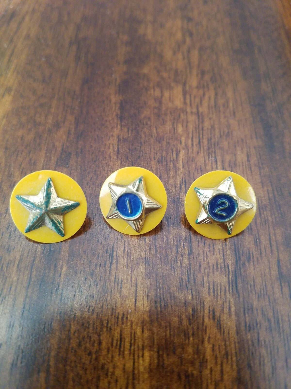 Lot of 3 BSA Scout Service Star Pins Yellow Disk Back | eBay