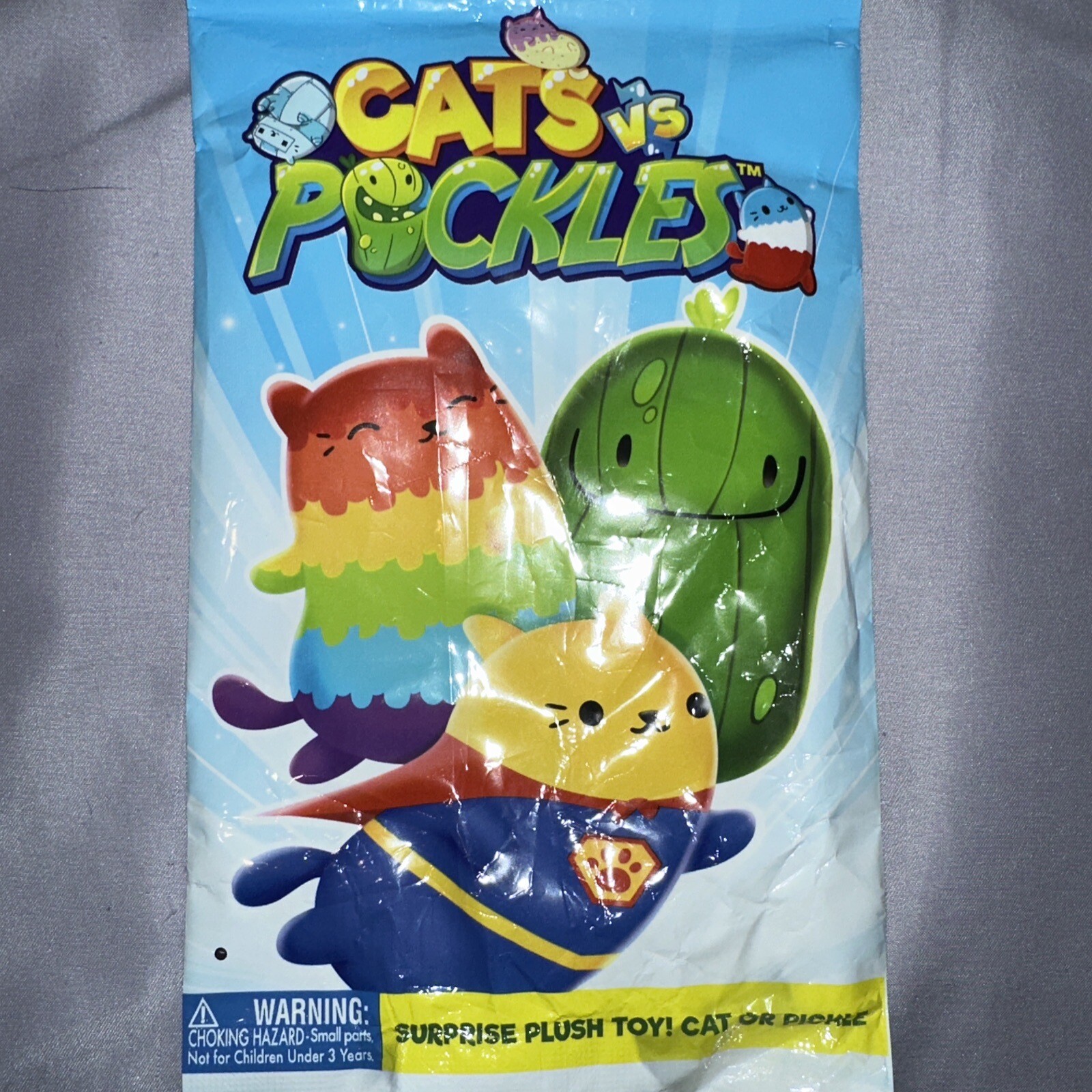 Cats vs Pickles CvP 4” bean size ***U PICK*** Classic Blue wave | eBay