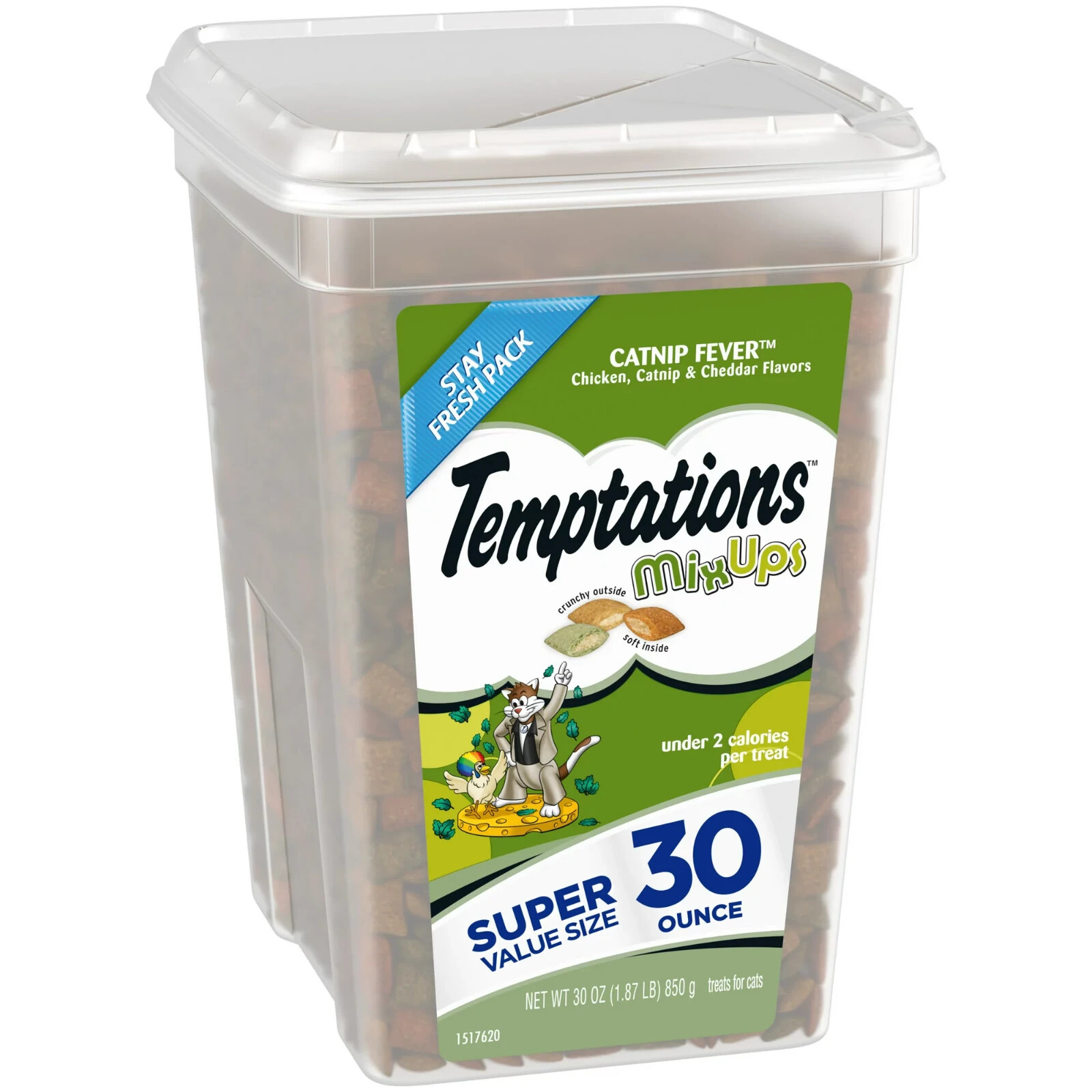 3 Tubs Temptations Mixups Crunchy and Soft Cat Treats Catnip Fever ...