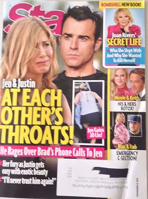 Star Magazine Jennifer Aniston & justin November 12, 2016 042917nonrh2 ...