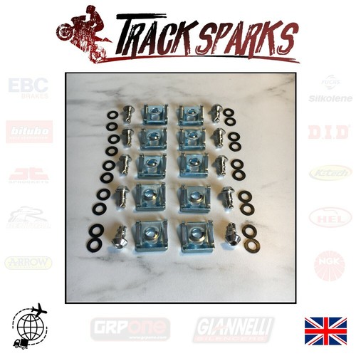 DZUS TYPE FAIRING FASTENERS HEX ALLEN KEY TYPE SLIP-ON SILVER 14mm 10 ...