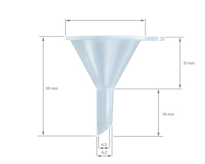 500 Trichter klein Mini-Trichter Einfülltrichter Kunststoff Trichter ...