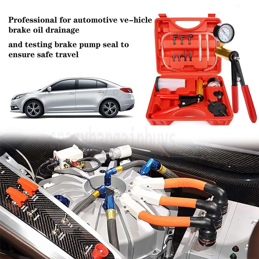 Vacuum Motorbike Pump Brake Bleeder Hand Held Bleeding Tester Kit Car ...