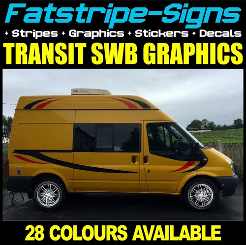 to fit FORD TRANSIT SWB GRAPHICS STICKERS STRIPES DECALS MOTORHOME ...