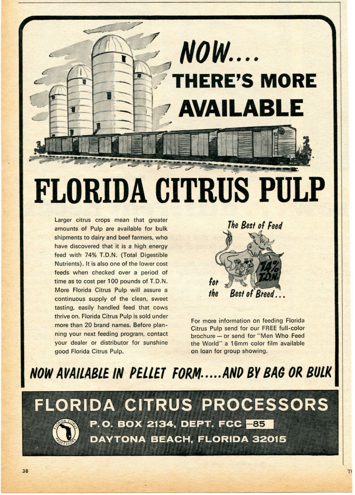 1971 Print Ad of Florida Citrus Processors Cattle Cow Feed Pulp | eBay