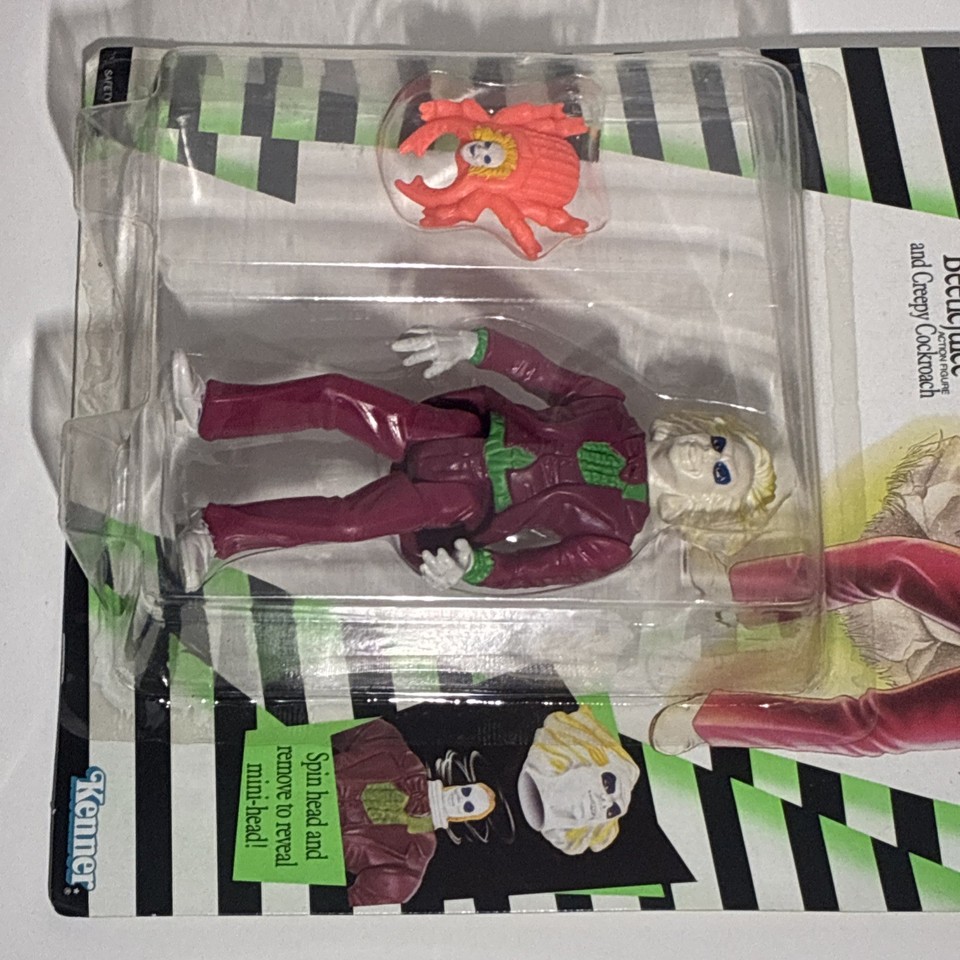 1989 Kenner Spinhead Beetlejuice and Creepy Cockroach Vintage Action ...