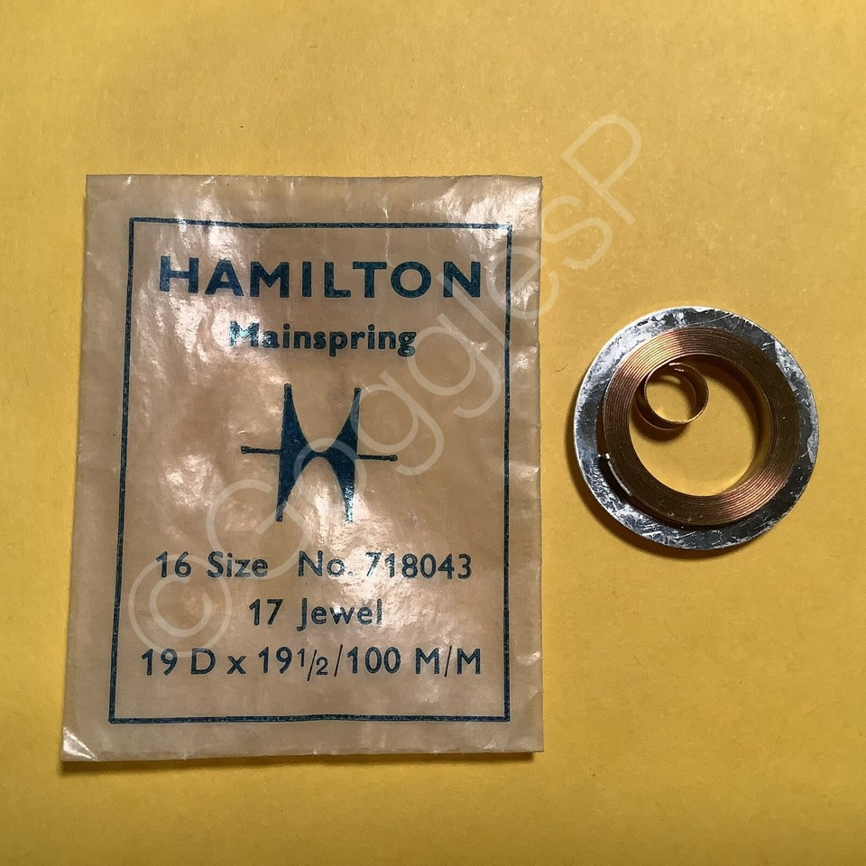 NOS Mainsprings for Hamilton Watches 0s to 18s - Select A Style/Size | eBay