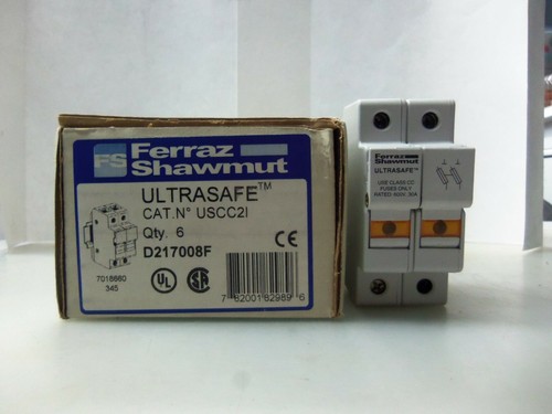 New Ferraz Shawmut 2P Ultrasafe USCC2I 600V 30A Class CC Indicator Fuse ...