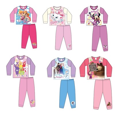 Girls Minnie Mouse Bing Paw Patrol Frozen Masha Pyjamas Age 1 to 5 Years | eBay UK