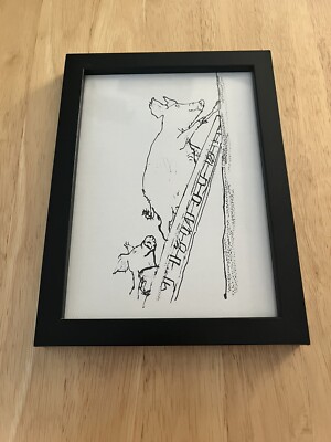 Framed Quentin Blake Illustration from First Folio Edition of Animal ...