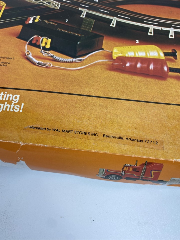 Super Rare 70s/80s VINTAGE PLAYTIME BIG RIG TRUCK RACE SET SLOT CAR IN ...