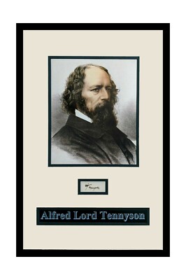 Alfred Lord Tennyson Signature Cut Matted and Framed Ready to Hang | eBay