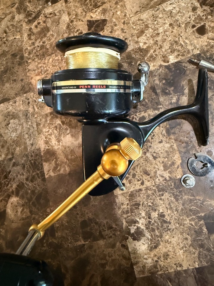 penn 704z bailless spinning reel with bail vintage | eBay