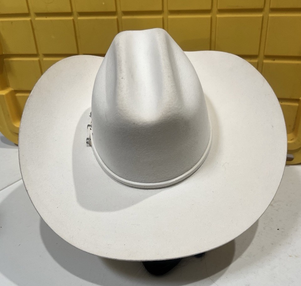 Cavender’s Rodeo King 3X WOOL BLEND Cowboy White Hat long oval 7-1/4 ...