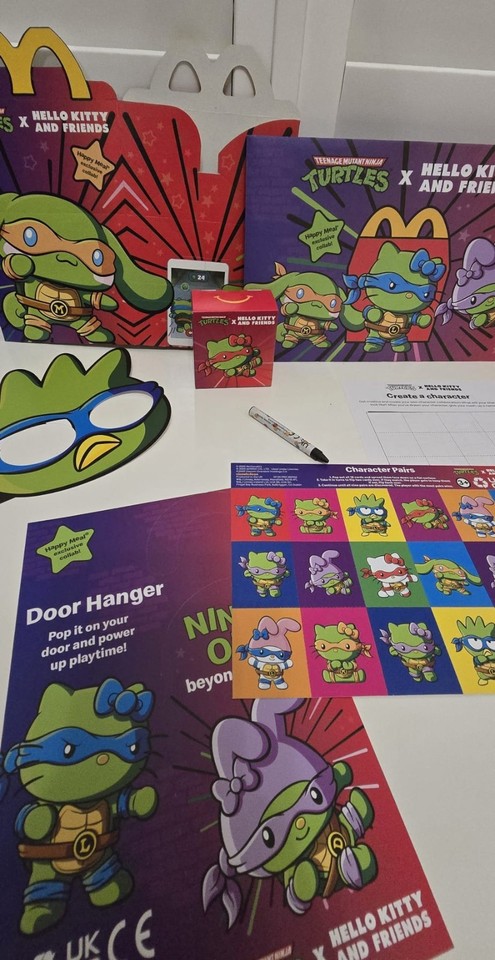 McDonalds Happy Meal 2026 Teenage Mutant Ninja Turtles Hello Kitty Toys ...