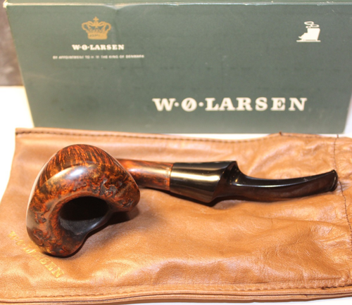 W.O.LARSEN HANDMADE IN DENMARK PIPE , STRAIGHT GRAIN , NEW IN ORIGINAL ...