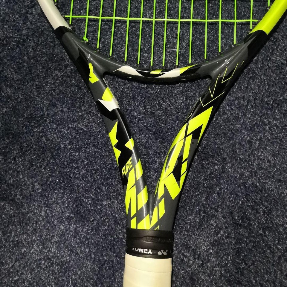 Babolat Pure Aero 100 300g Tennis Racket 4 3/8 Yellow/Black/White Used ...