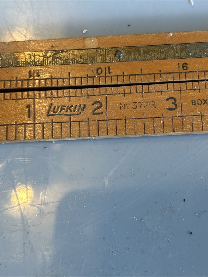 Vintage Lufkin Folding Ruler 12" Brass And Boxwood No 372 | eBay