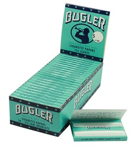 Bugler Single Wide Rolling Papers-70mm/115 leaves per Booklet Full Box ...