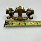 Vintage Brass Oak Chippendale Colonial Hardware Drawer Pull Handle 3 ...