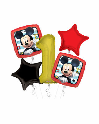 Mickey Roadster Racer Balloon Bouquet, Mickey Birthday Party (5 ...