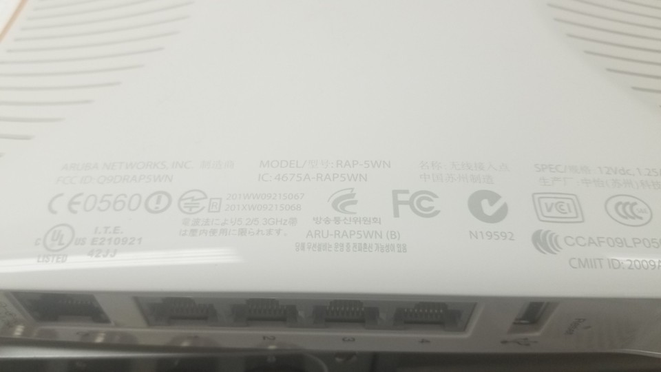 Aruba Networks RAP-5WN Remote Access Points | Wireless-Wi-Fi 802.11b ...