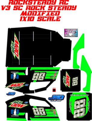 ROCKSTEADY MIDWEST MODIFIED MT DEWSKY DALE JR THEME WRAP KIT | eBay
