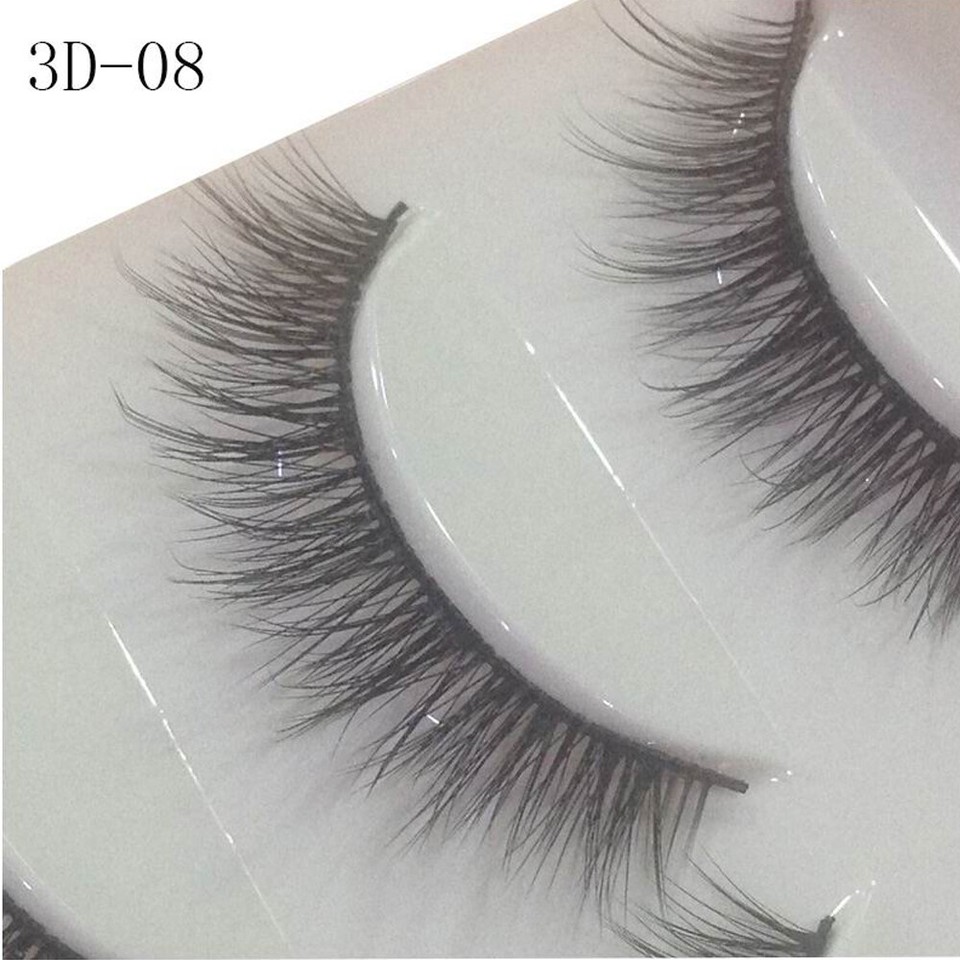 NEW 5 Pair 3D Mink False Eyelashes Wispy Cross Long Thick Soft Fake Eye ...