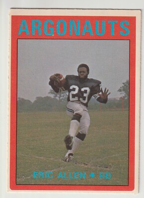 1972 OPC CFL Eric Allen Card #37 Toronto Argonauts Michigan State | eBay