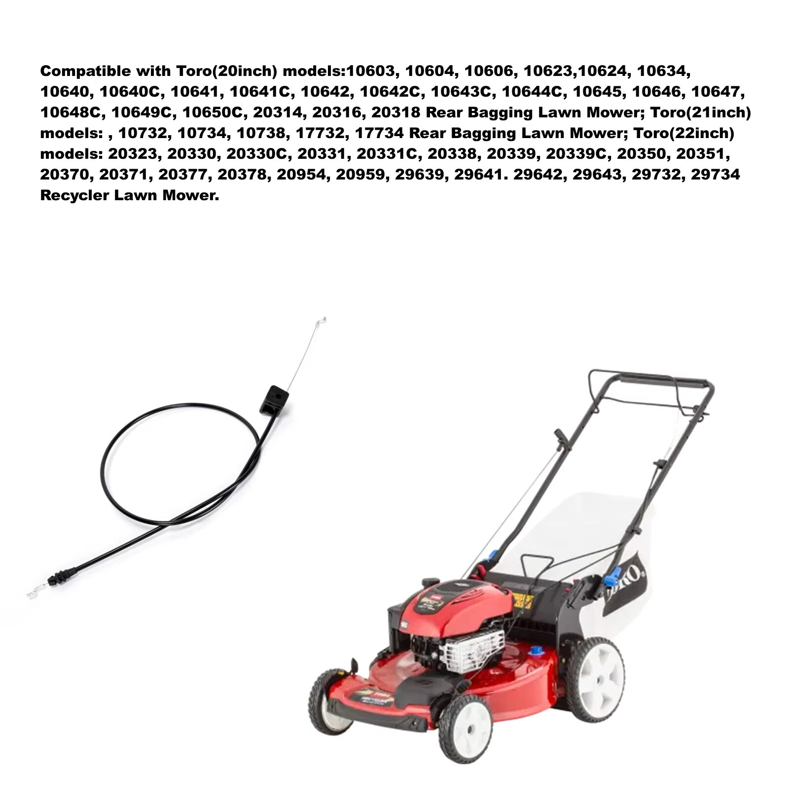 112-8818 Brake Cable for Toro 20330 20339 10642 20314 20316 20323 20331 ...