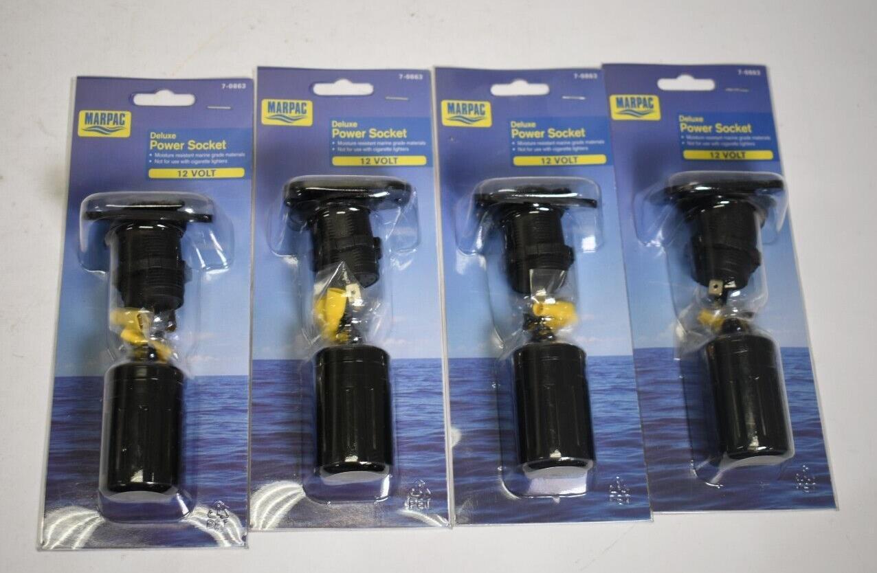 Marpac 7-0863 Deluxe Moisture Resistant Power Socket 12V Marine Grade ...