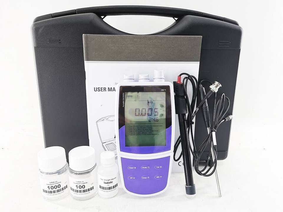 Portable Chloride Ion Meter CL Ion Tester With Temp Display 0.5% F.S ...