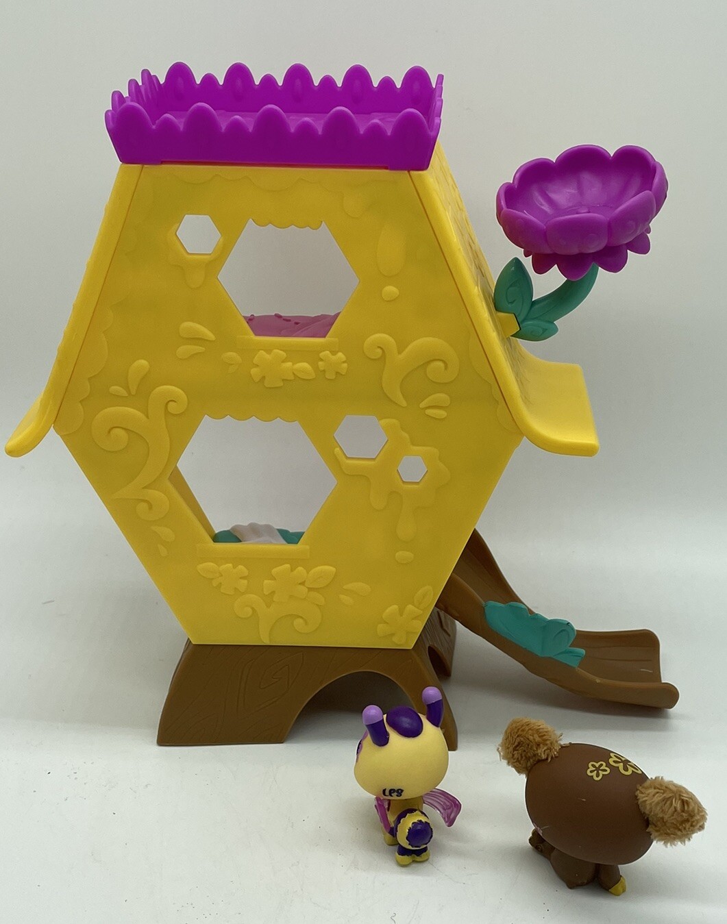 RARE Littlest Pet Shop Honey Hideaway COMPLETE SET - Bee #2467 Bear ...