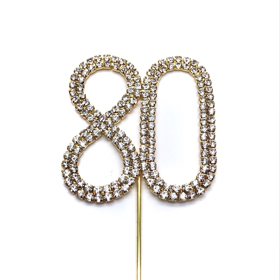 Cake Topper Pick Diamante Rhinestone Birthday Anniversary Wedding ...