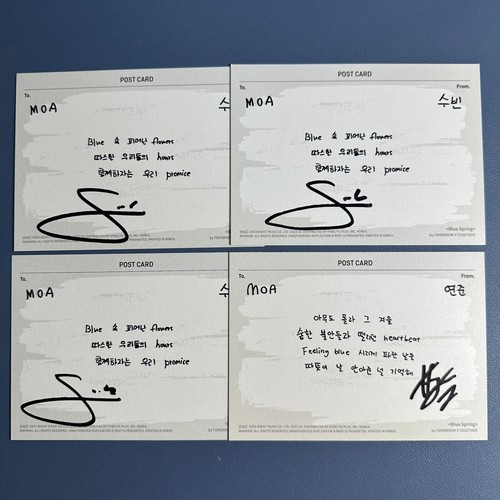 Tomorrow X Together TXT TNC : Freefall Signed Postcard Soobin Yeonjun ...