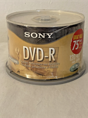 SONY DVD-R 75 Pack 4.7 GB 120 Min Blank Media Disc Open Package | eBay
