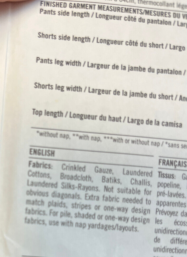 Simplicity 9868 Sewing Pattern Pants Shorts Top Misses Size XS S M L XL ...