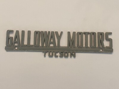 Vintage Galloway AMC Jeep Kaiser Tucson Arizona Metal Dealer Badge ...