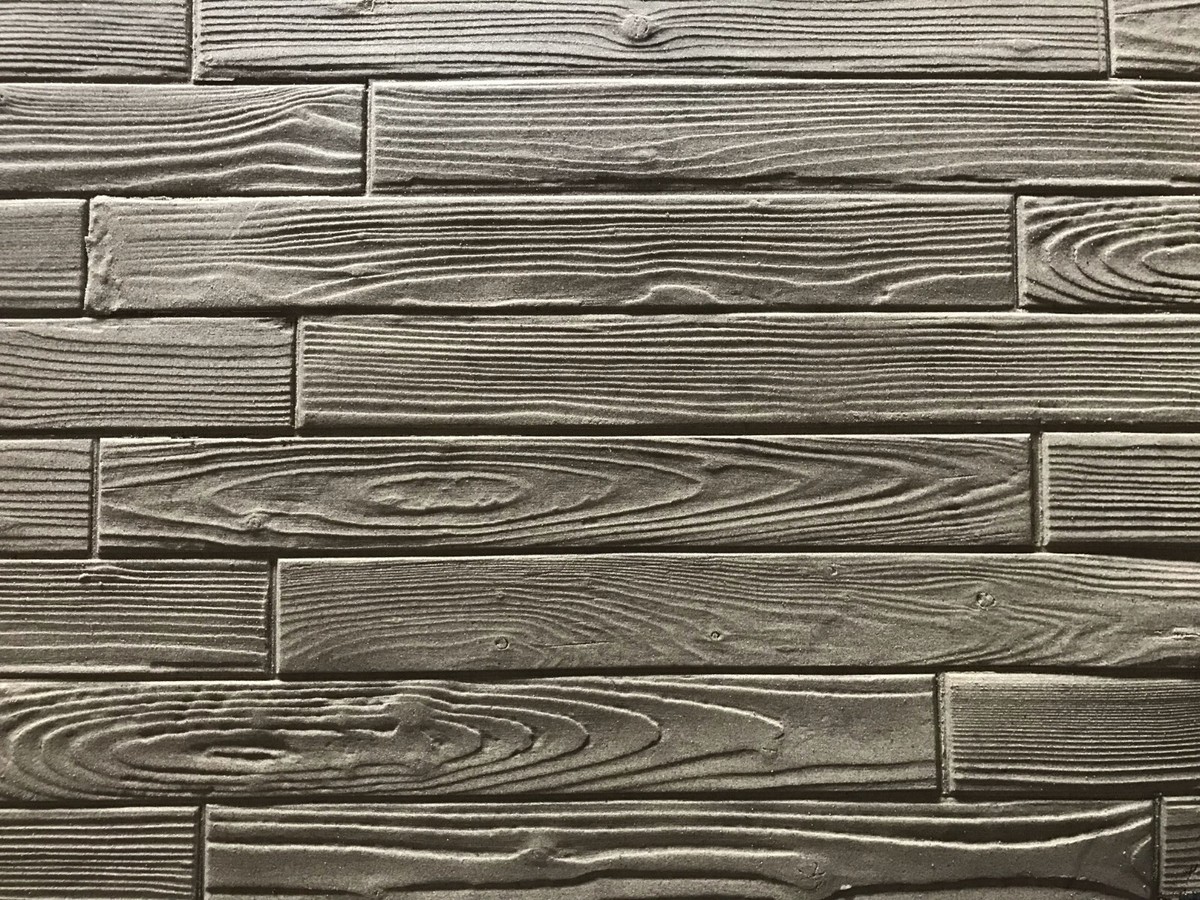 Vertical Textured Concrete Hand Hewn Wood Plank Vertical Stamp