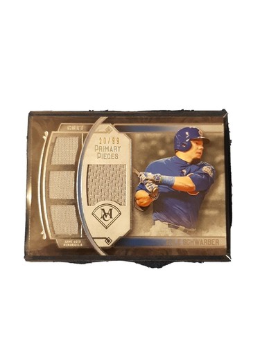 Kyle Schwarber 2017 Topps Museum Collection Quad Relic Card No. SPR-KSC ...