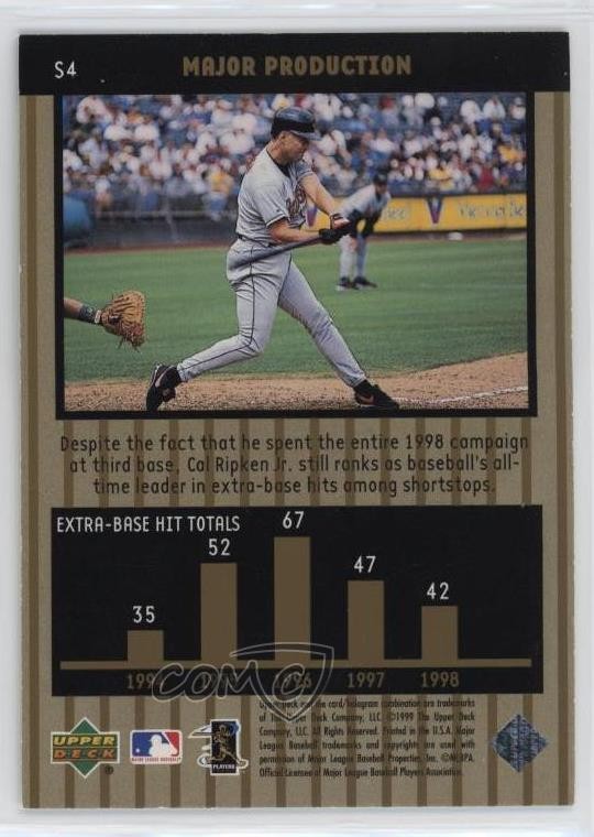 1999 Upper Deck Ovation Major Production Cal Ripken Jr Cal Ripken #S4 ...