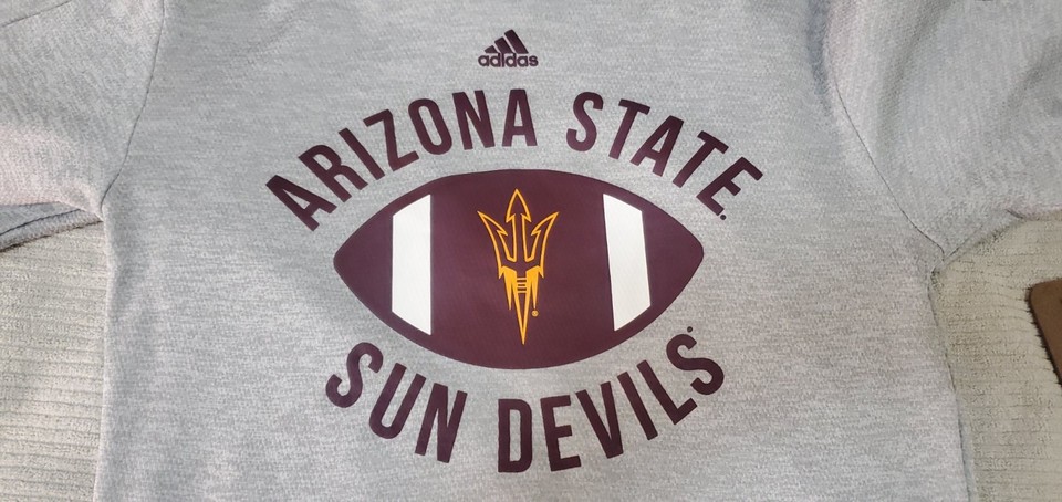 Arizona State Sun Devils Adidas Crewneck Football Sweater Medium Gray ...