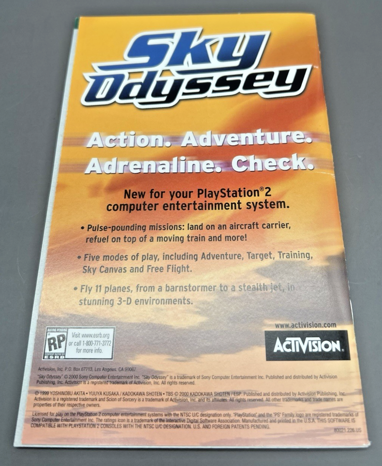 Orphen Scion of Sorcery 2000 PS2 COMPLETE CIB PlayStation 2 RPG rare ...