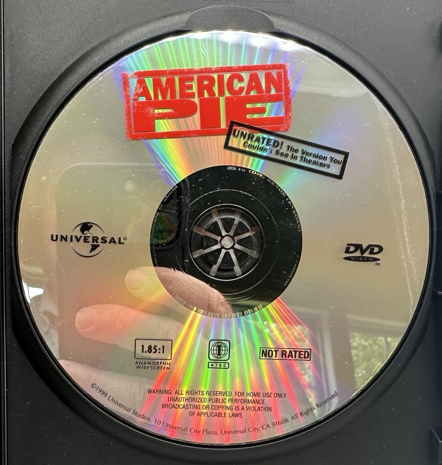 American Pie DVD Widescreen Unrated Collectors Edition Jason Biggs 1999 ...